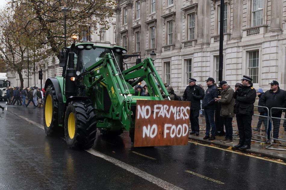 Breeders join farmers' demonstration in London to protest against ...